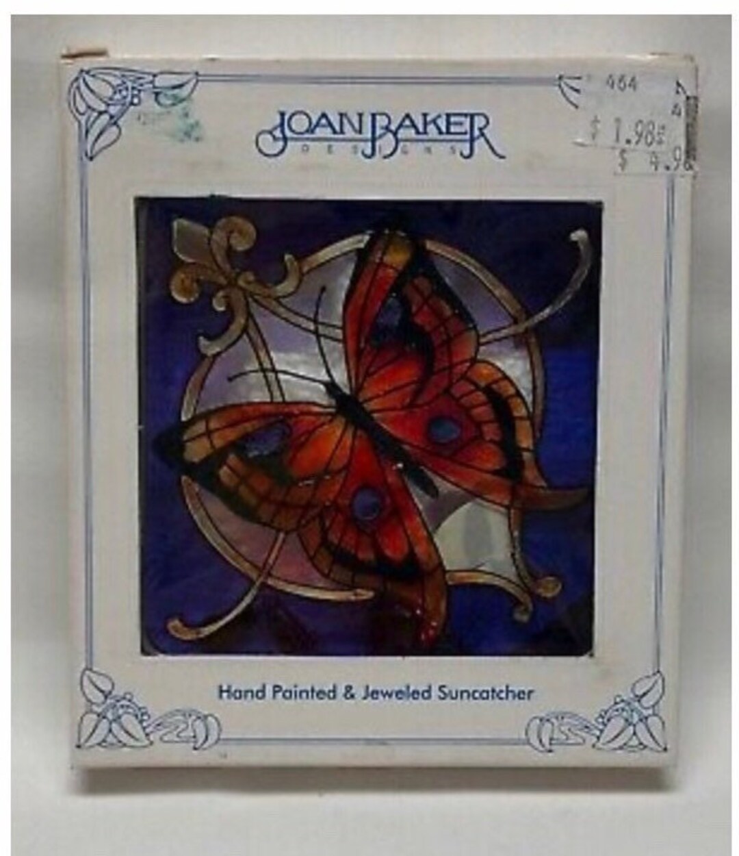 Original Joan Baker Designs Art Glass Suncatcher-jmd006-red Butterfly, 2003 - Etsy
