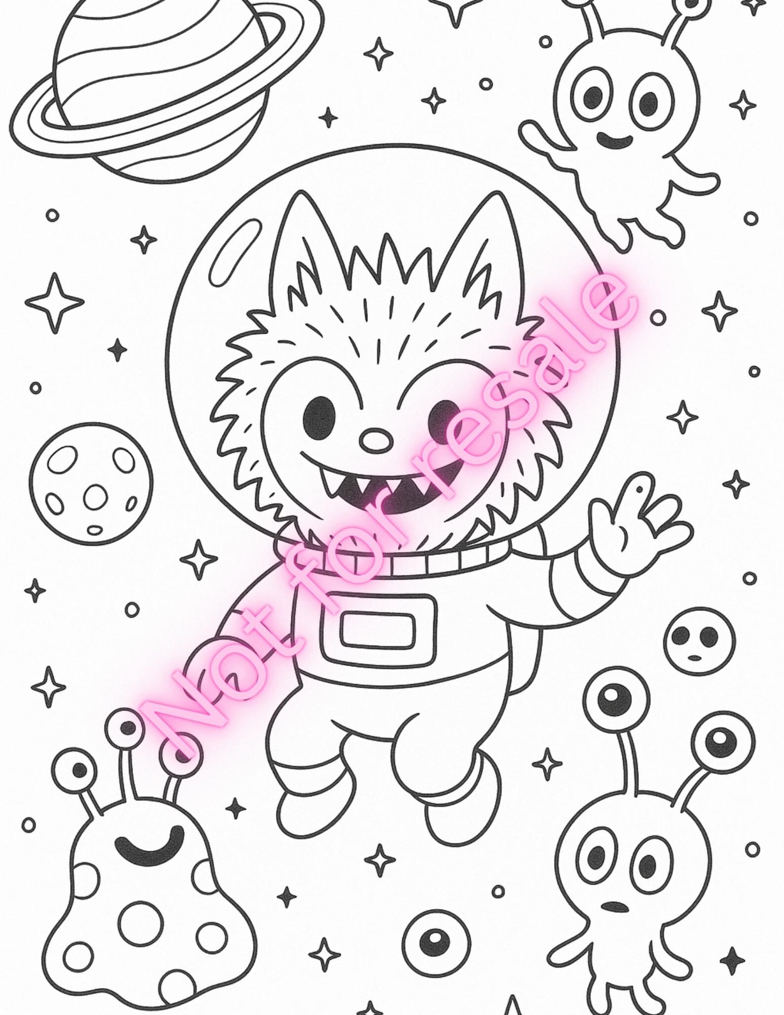 Labubu Coloring Book – Printable Digital Download | Cute Popmart ...