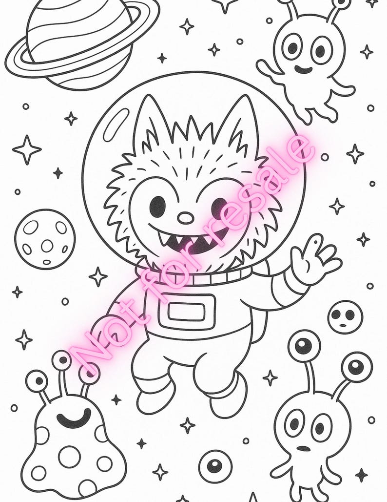 Labubu Coloring Book – Printable Digital Download | Cute Popmart ...
