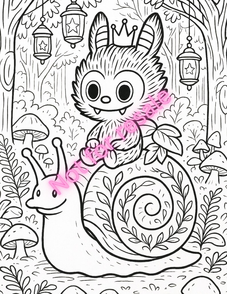 Labubu Coloring Book – Printable Digital Download | Cute Popmart ...