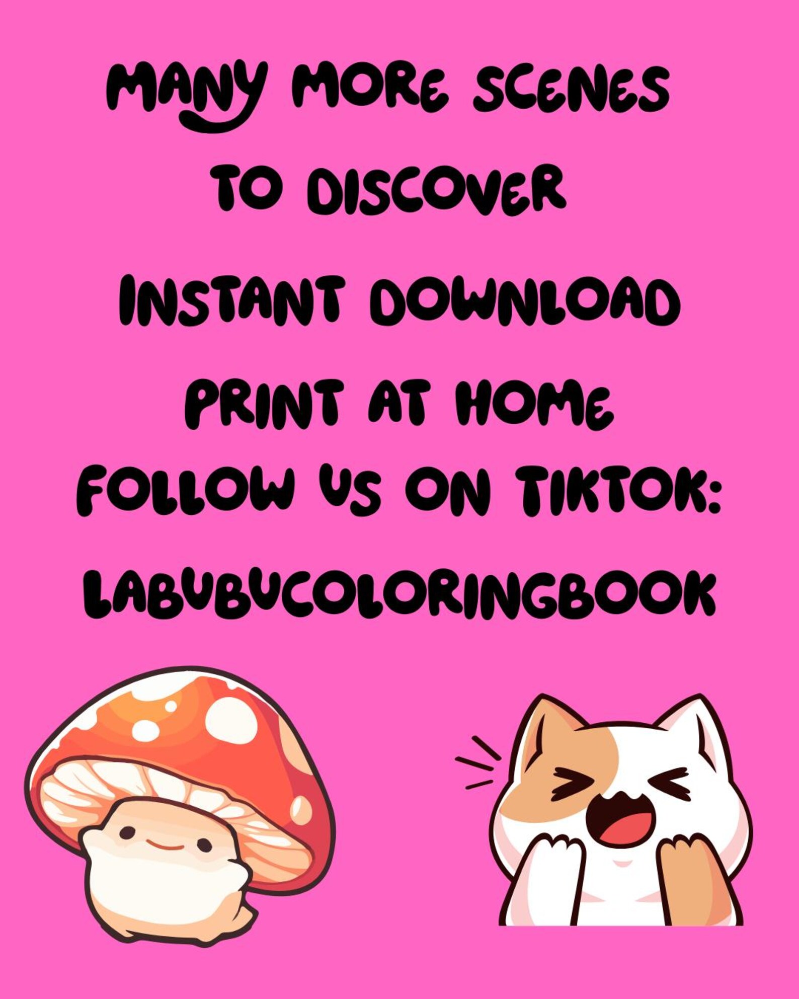 Labubu Coloring Book – Printable Digital Download | Cute Popmart ...