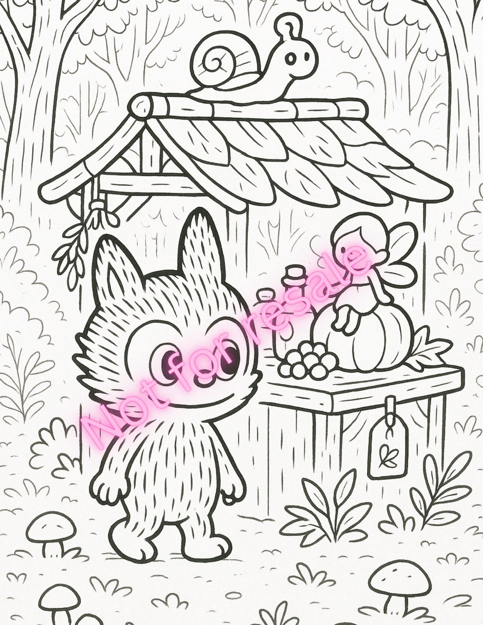 Labubu Coloring Book – Printable Digital Download | Cute Popmart ...