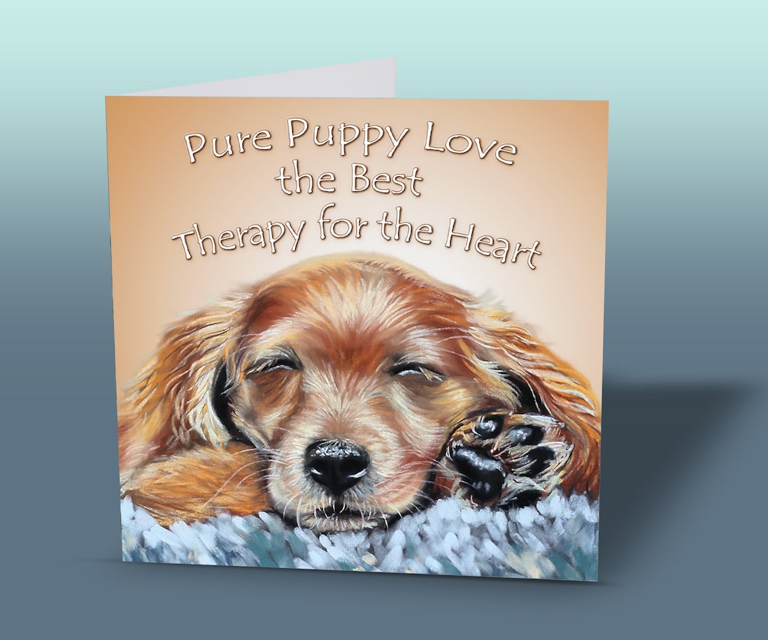 Puppy Greeting Card – Puppy Birthday Card – Dog Lover Greeting Card ...