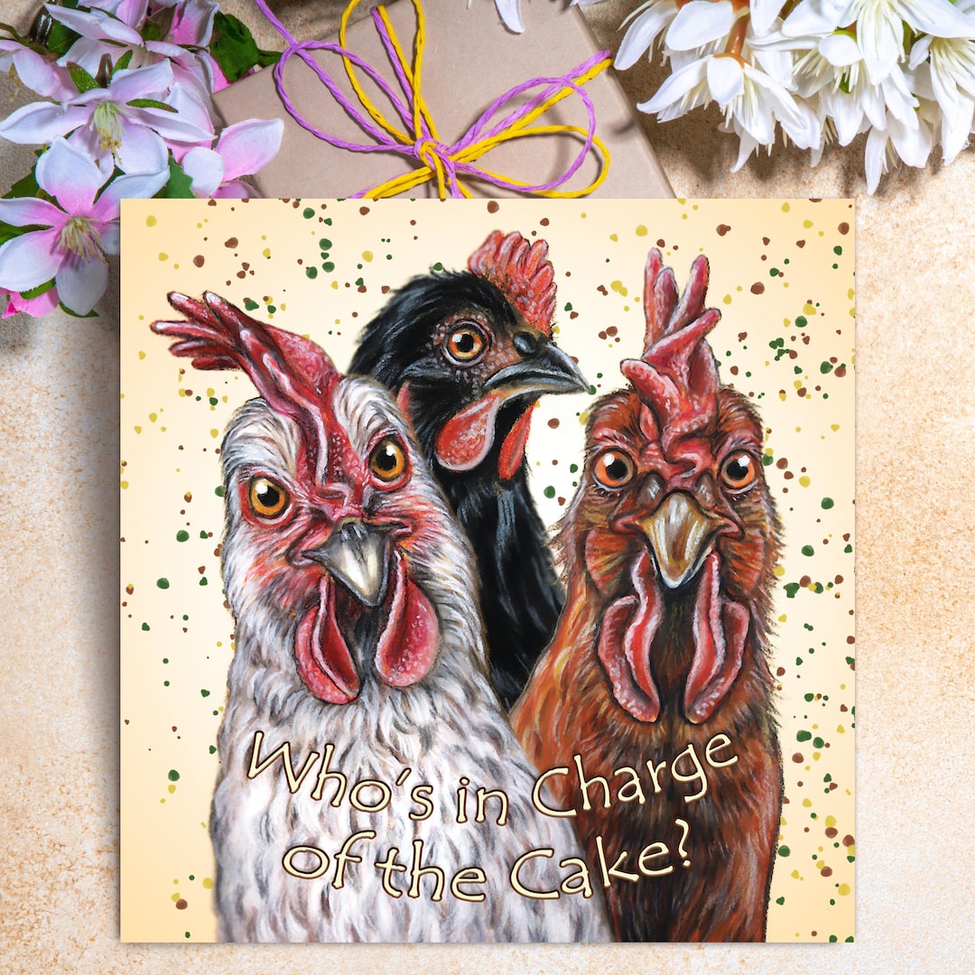 Chickens Birthday Card | Chicken Card | Birthday Card With Chickens ...