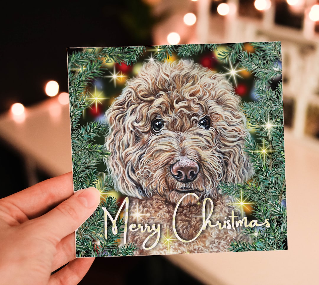 Labradoodle Christmas Card: Dog Lover Holiday Greetings - Etsy