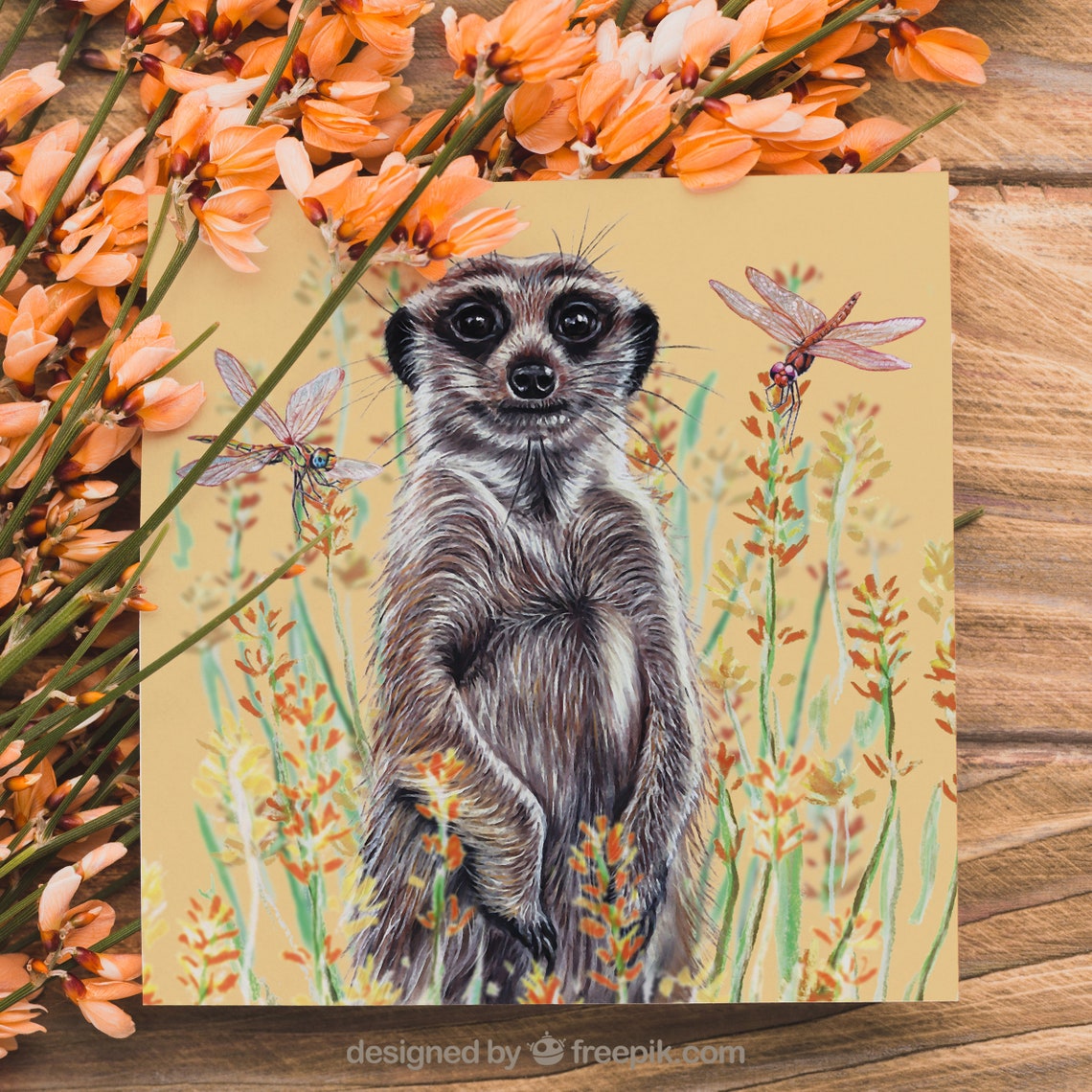 Meerkat Greeting Card Wildlife Card Meerkat Card Meerkat - Etsy