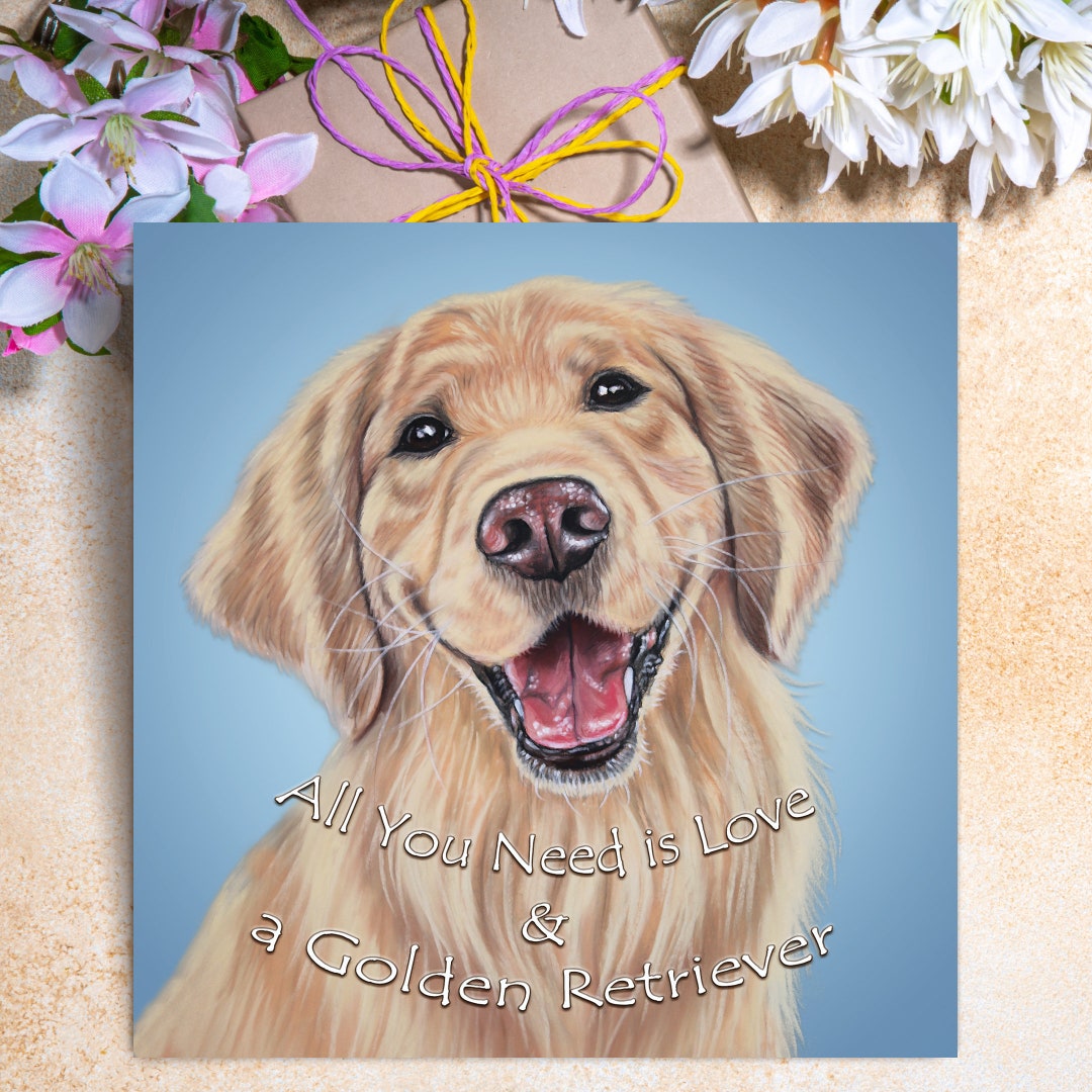 Golden Retriever Birthday Card -birthday Card Retriever - Golden ...