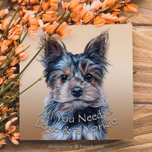 Yorkie Birthday Card | Yorkshire Terrier Greeting Card | Yorkie Card ...