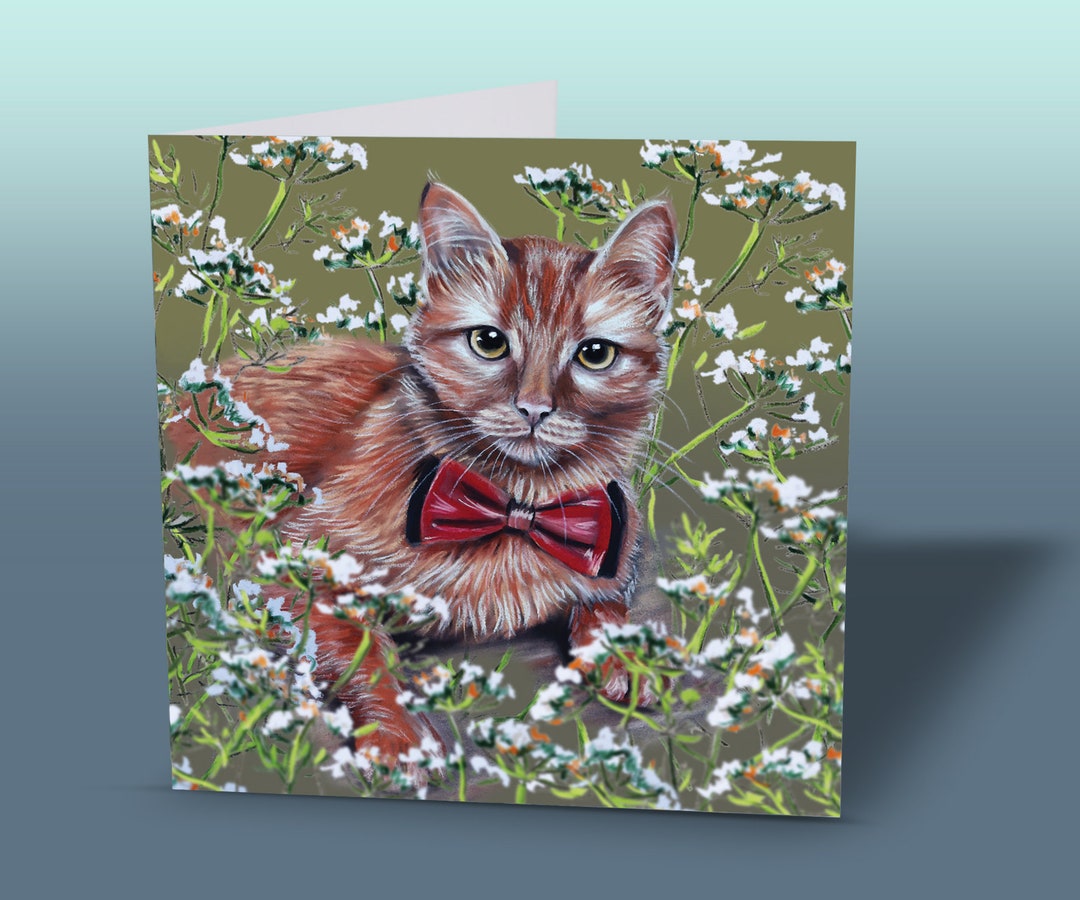 Ginger Cat Greeting Card | Ginger Cat Card | Card From the Cat | Cat ...