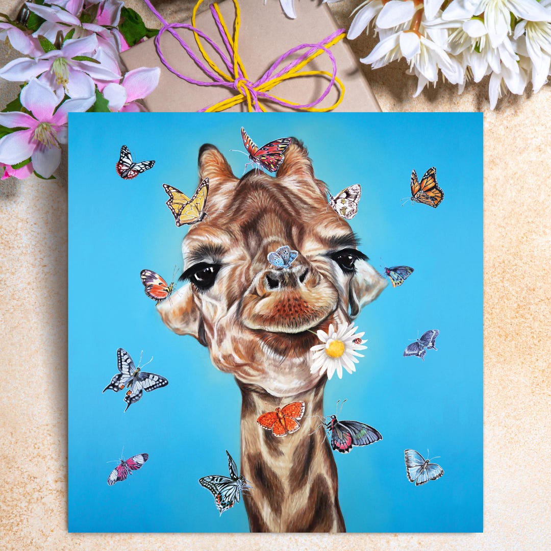 Giraffe Greeting Card | Giraffe Card | Giraffe Gifts | Card With ...