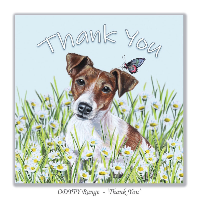 Thank You Cards | Jack Russell Thank You Card | Cute Dog Greeting Card ...