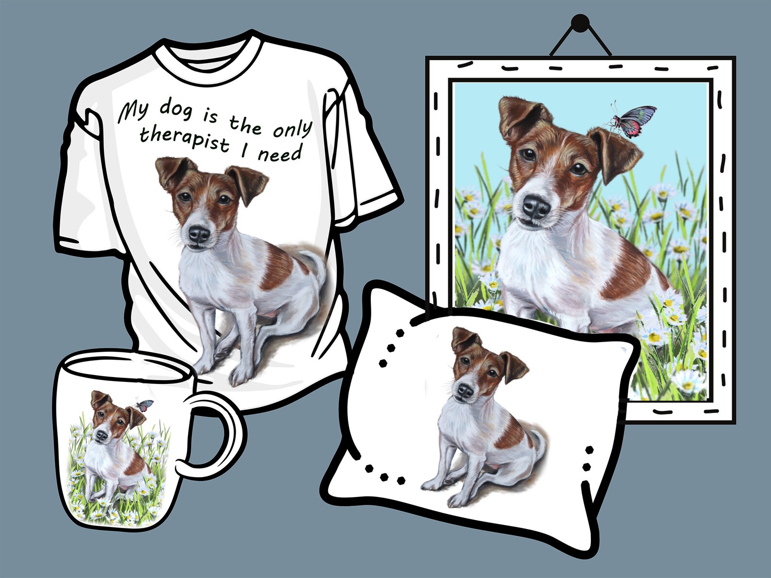 Jack Russell Terrier Clipart Instant Download / Printable Jack Russell ...
