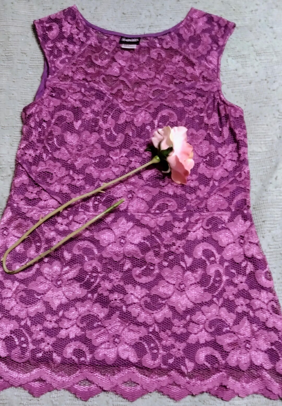 Fredericks of Hollywood Women's Size XLG Gorgeous Purple Lace Top ...