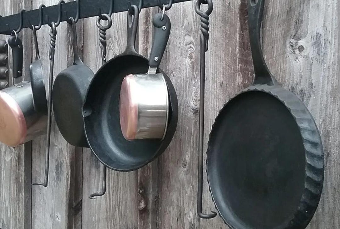 Texas Star Western Pot Rack.. 2 Feet Long. Black Iron. - Etsy