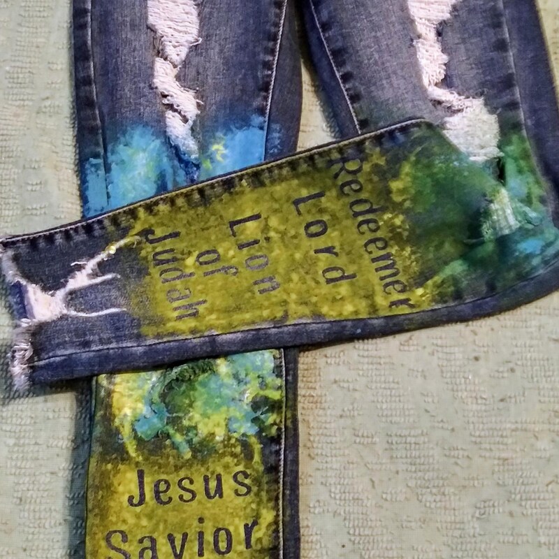 Abstract Jeans - Etsy