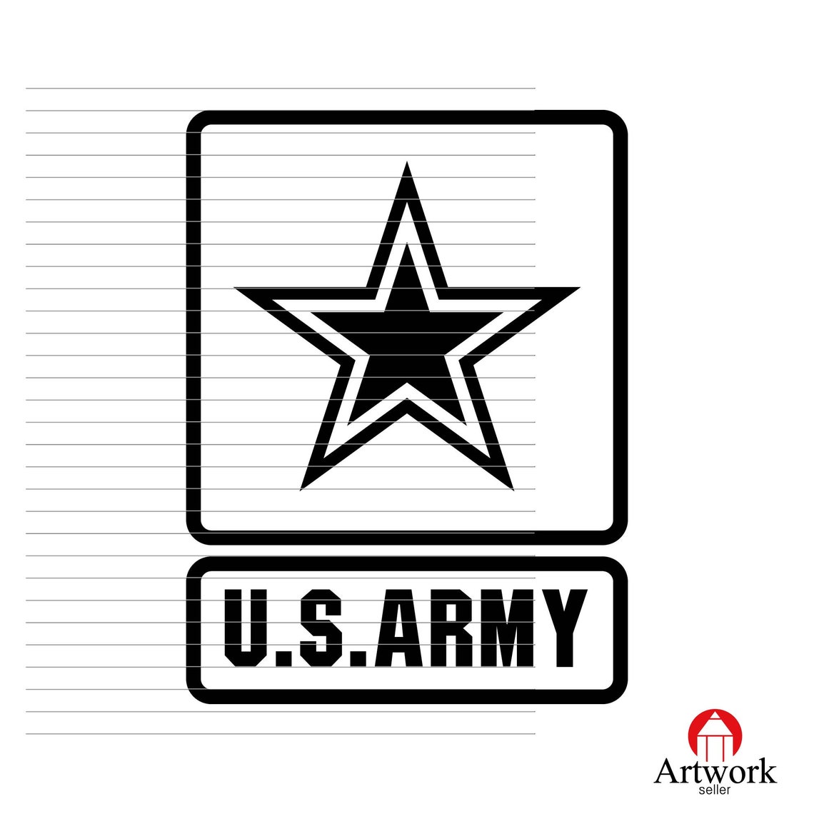 US ARMY SVG us star svg army svg us army logo cut file anchor | Etsy