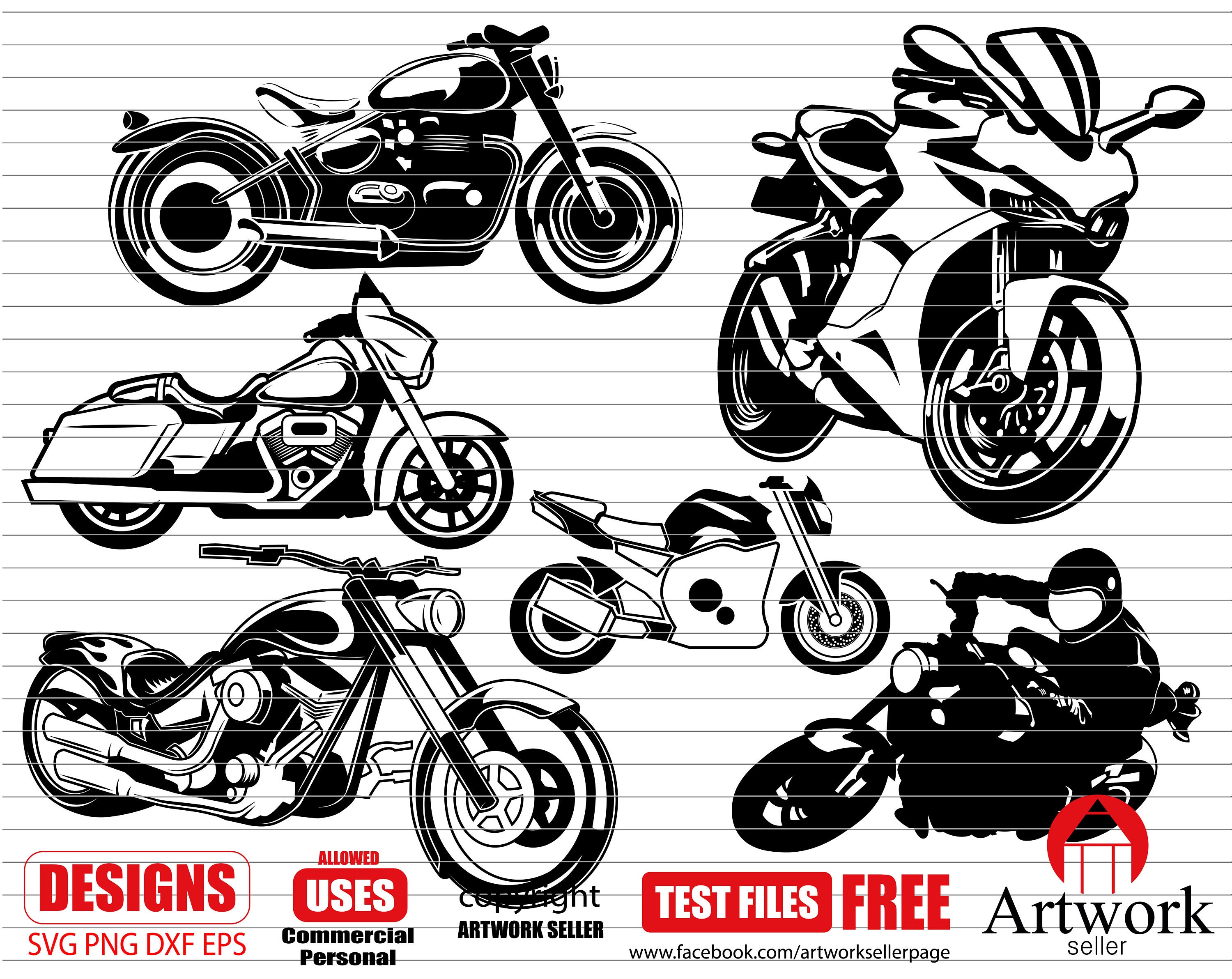 Paper, Party & Kids Card Making & Stationery Motor Bike Svg Motorcycle ...