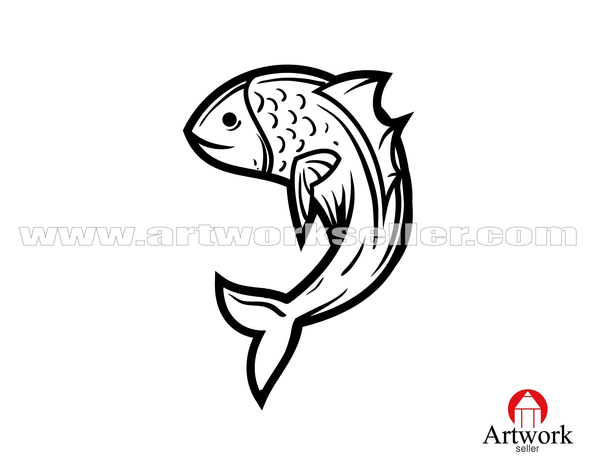 Snook Drawing Jumping