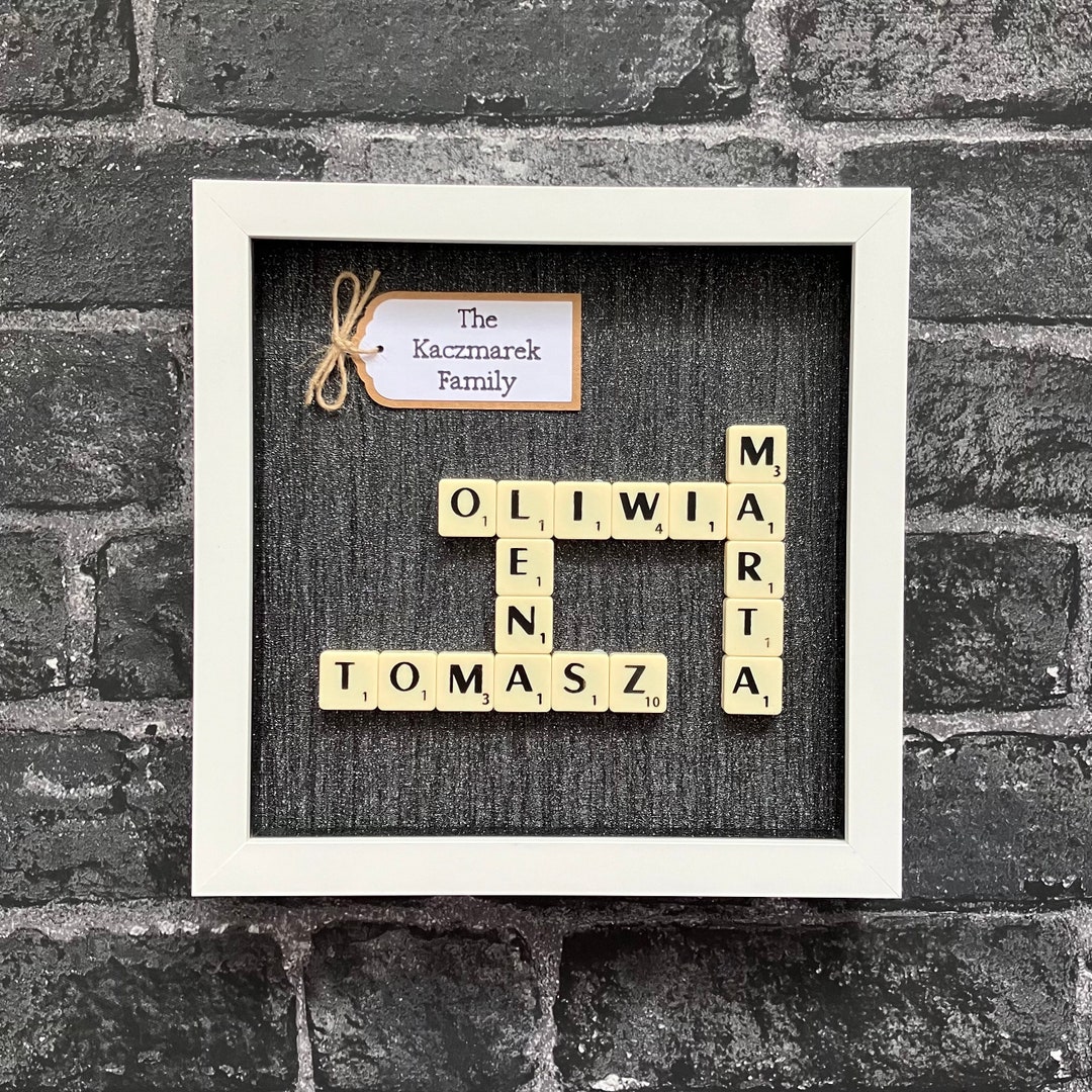 Scrabble Wall Art - Custom Name Frames for Families, Weddings and More ...