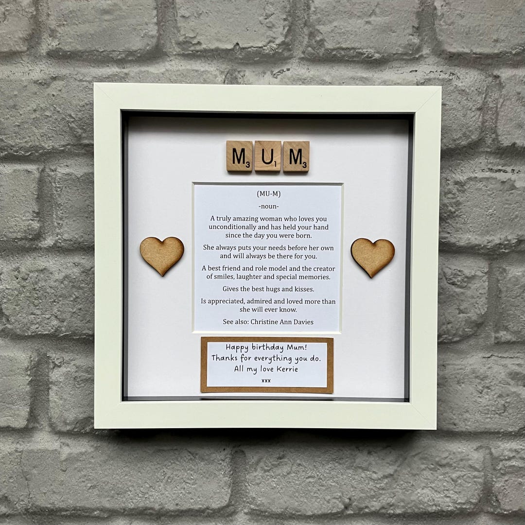 Mum Definition Frame. Mum Meaning Frame. Gift for Mum. - Etsy