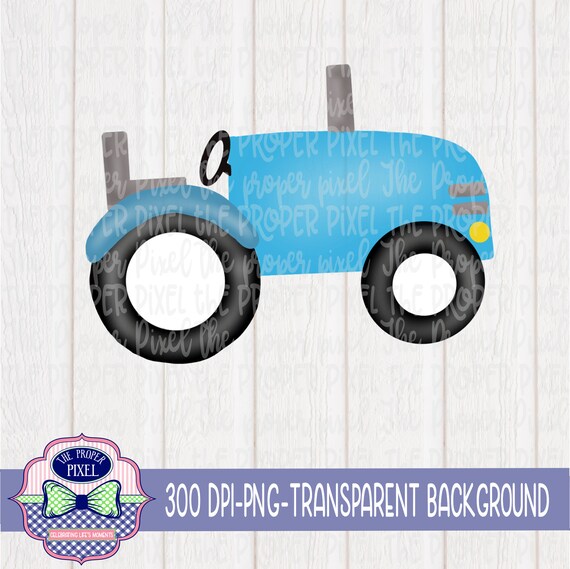 Watercolor Tractor, Light Blue Tractor, Sublimation designs download ...