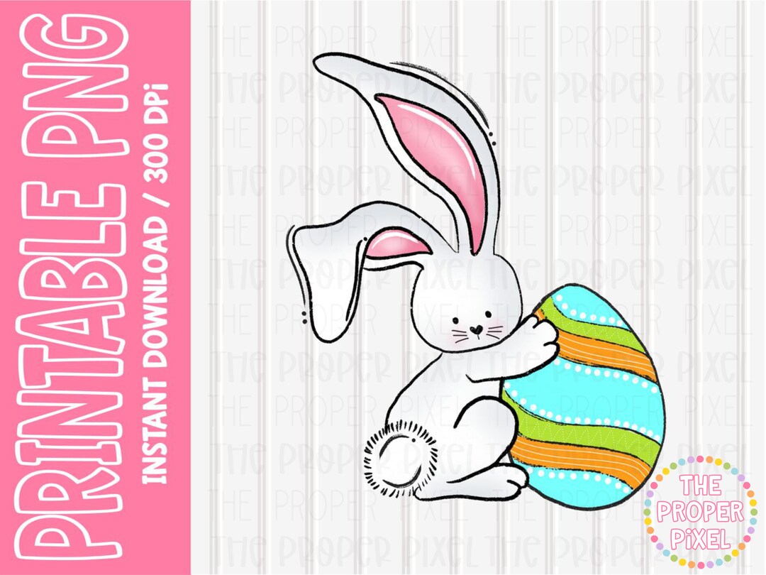 Easter Clipart for kids, Easter Bunny PNG, Easter Egg PNG, doodle ...