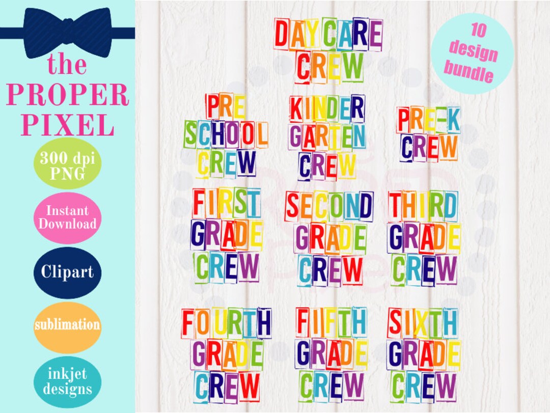 Back to School PNG Bundle for the First Day of School - Etsy