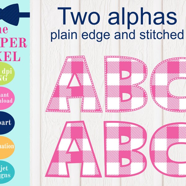Gingham Font - Etsy
