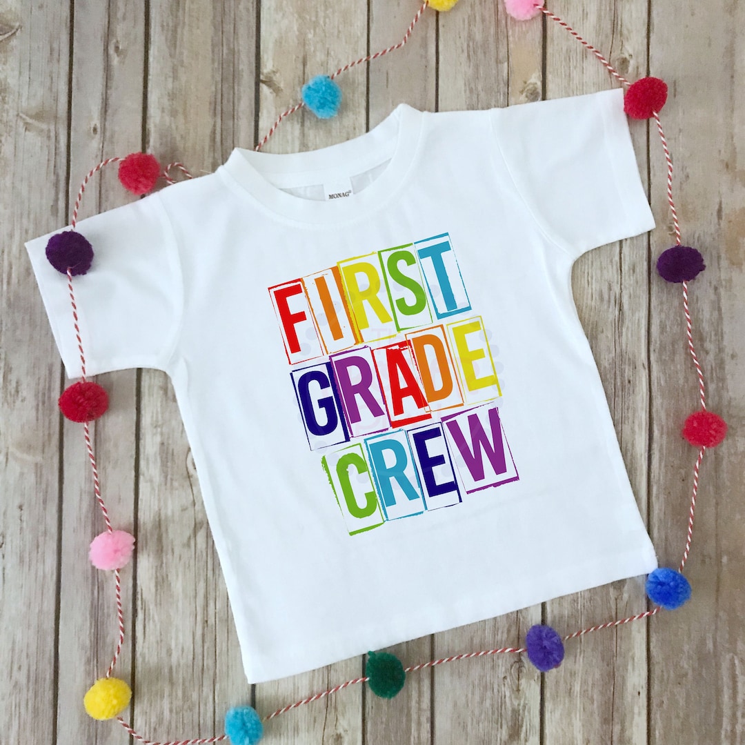 First Grade Crew PNG, Back to School Sublimation for Kids, First Grade ...