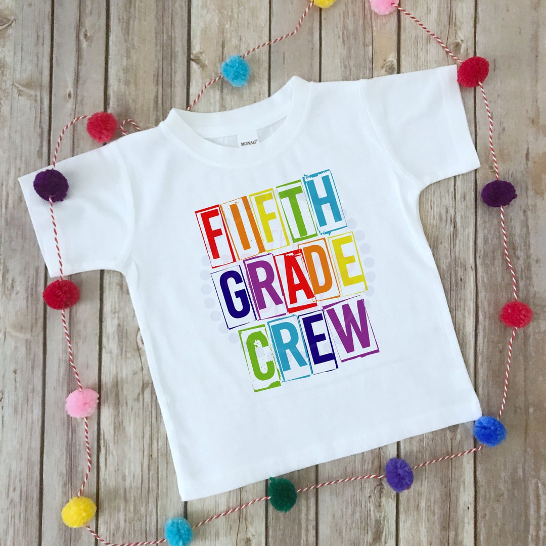 Fifth Grade Crew PNG, Back to School Sublimation for Kid, Fifth Grade ...