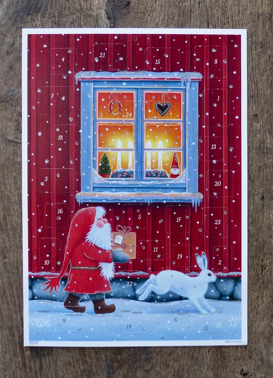 A4 Size ADVENT CALENDAR With Bio Glitter 'christmas Delivery' by Eva ...