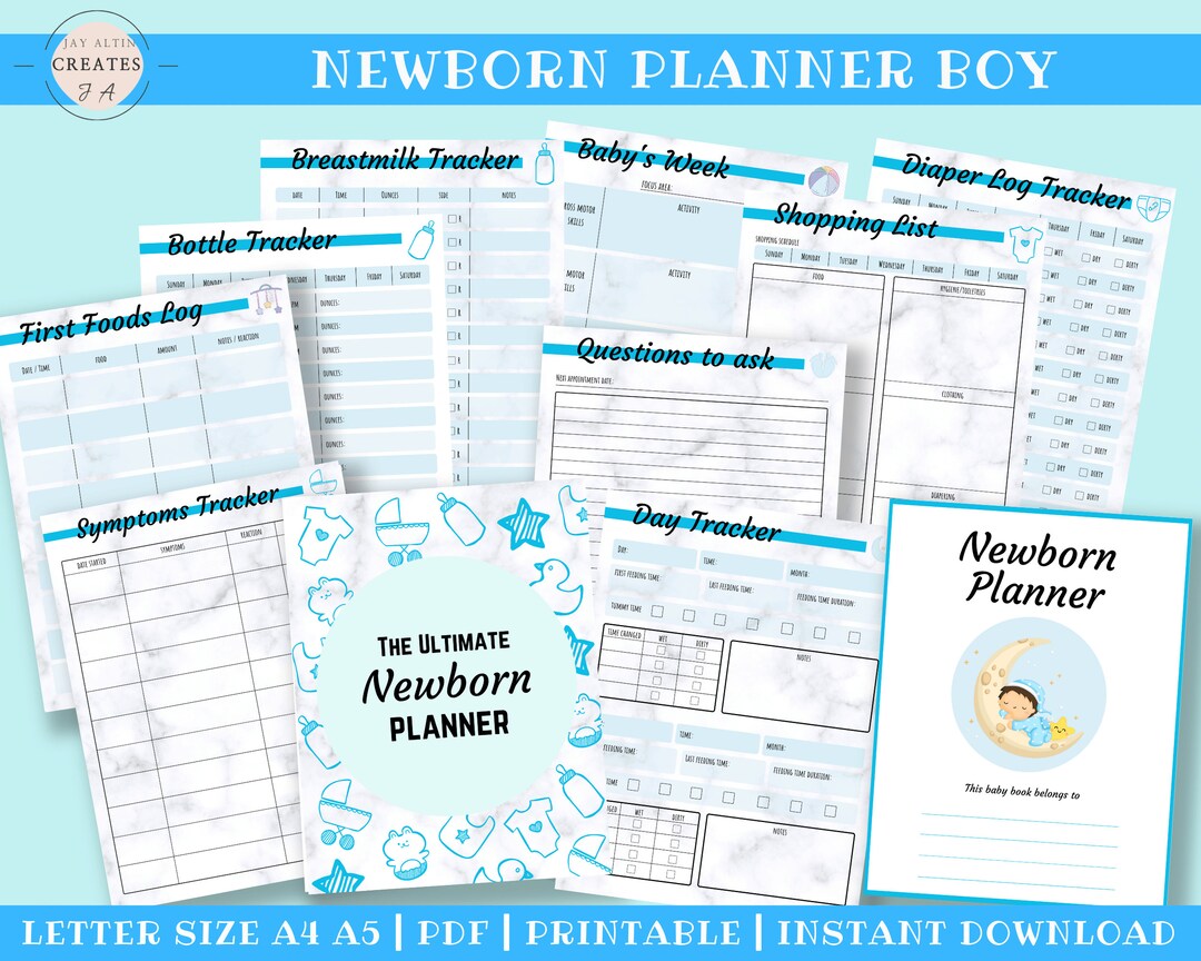 Newborn Planning Kit Baby Planner New Mom Planner Baby - Etsy
