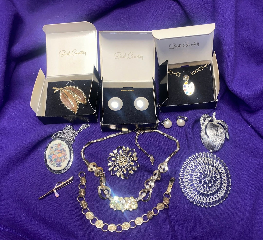 LARGE Estate Lot of Vintage Sarah Coventry Costume Jewelry Some in ...