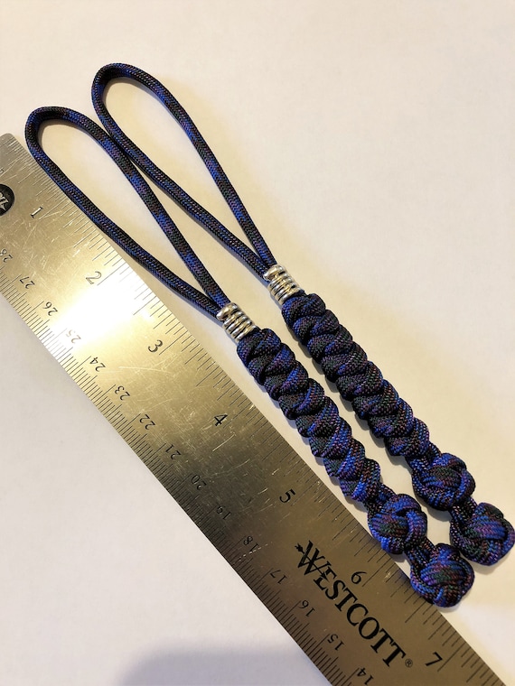 550 Paracord Snake Knot Knife Lanyard 2 Pk Oil Slick Cord With | Etsy