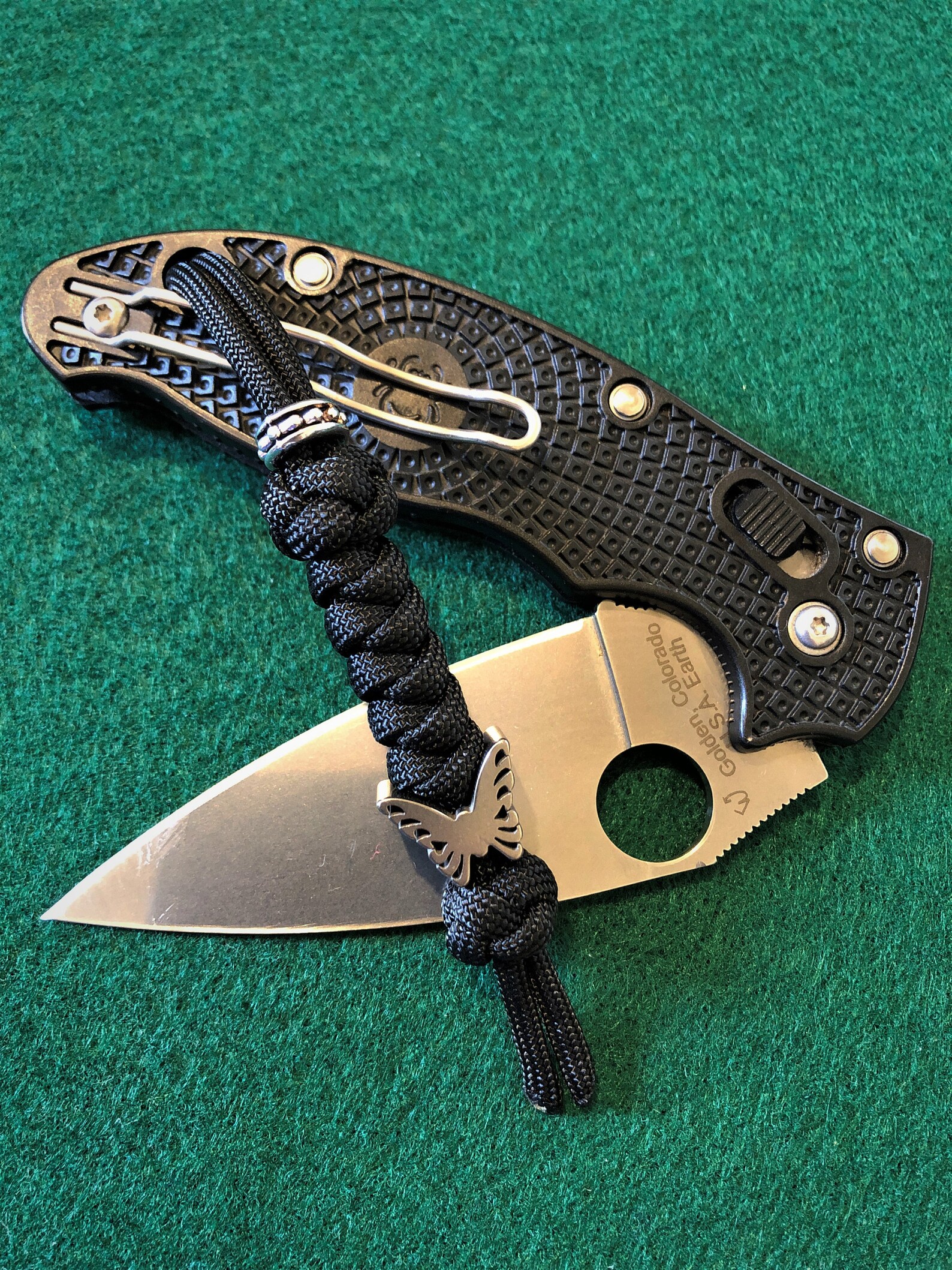 550 Paracord Lanyard Black Snake Knot With Titanium Benchmade - Etsy