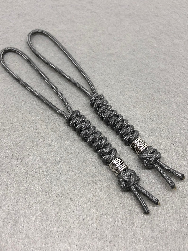 275 Paracord Knife Lanyard 2pk Graphite Cord Snake Knot With - Etsy