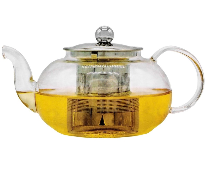 Glass Teapot With Stainless Steel Strainer 600 Ml Etsy