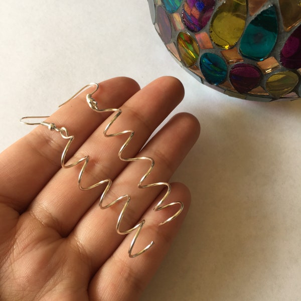 Curly Earrings - Etsy
