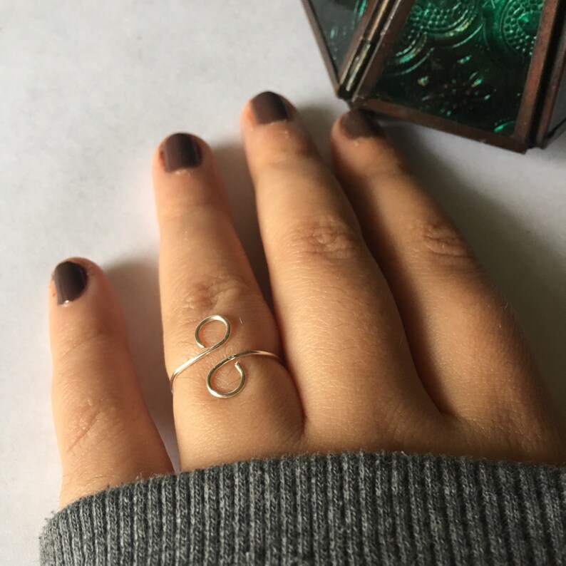 Double Circle Ring Adjustable Ring Wire Rings Wire Wrapped | Etsy