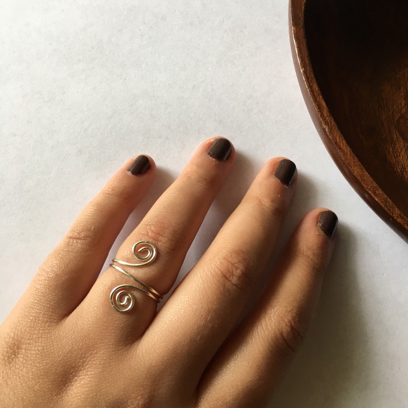 Spiral Wire Ring Adjustable Ring Wire Rings Wire Wrapped | Etsy