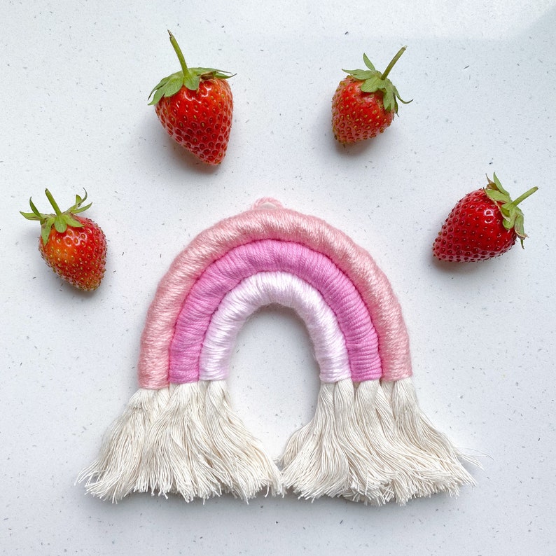 Macrame Rainbow Wall Decor Rainbow Macrame Wall Hanging | Etsy