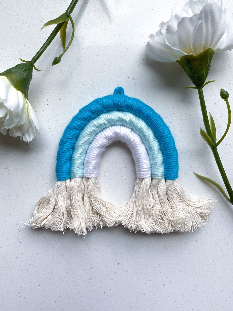 Macrame Rainbow Wall Decor Rainbow Macrame Wall Hanging | Etsy