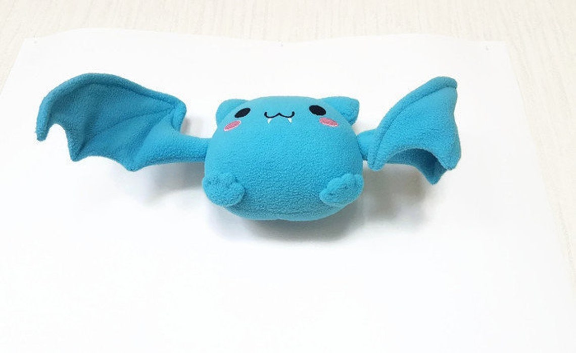 Chibi Bat Toy Blue Bat Chibi Toy Bat Plush Kawaii Chibi | Etsy