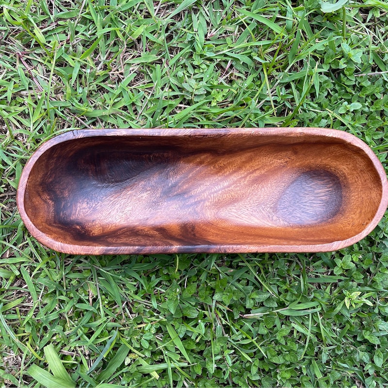 12 Oval Wood Bowl - Etsy
