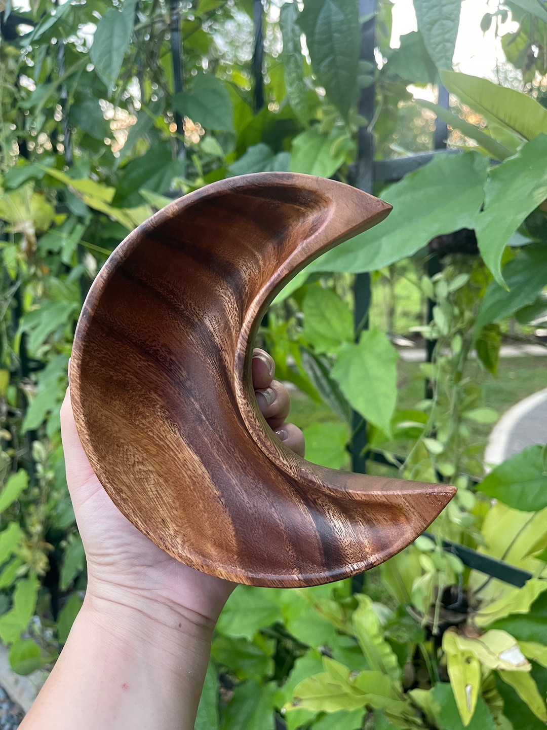 Handmade Acacia Wood MOON Shaped Bowl | Moon Bowls | Wooden Crescent ...