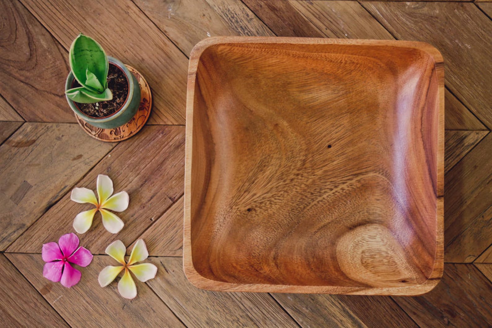 Artisan Square Acacia Wood Bowl | Acacia Wood Bowl | Square Design ...