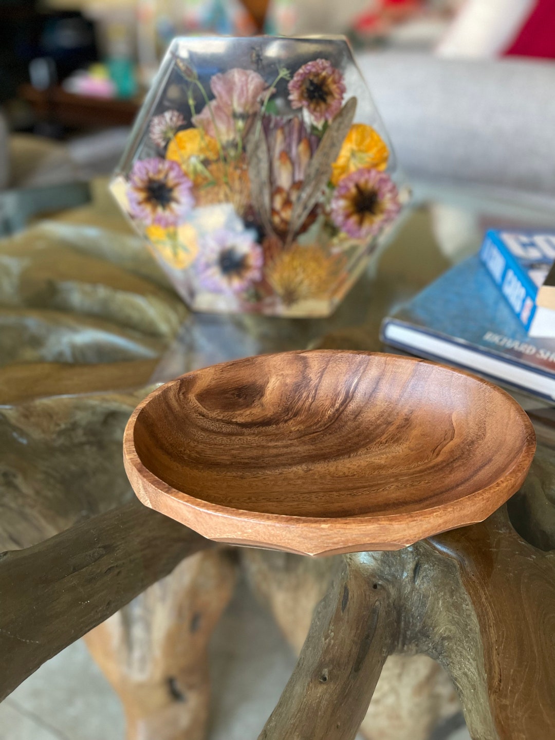 Handmade Acacia Wood OBLONG Shaped Bowls | Wooden Serving Set | Wooden ...