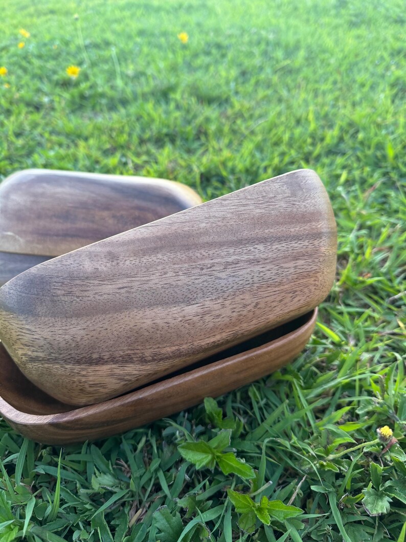 WHOLESALE Wooden Deep Oval Bowls | 16oz Wax Oval Bowls | 9”x4”x3” Oval ...