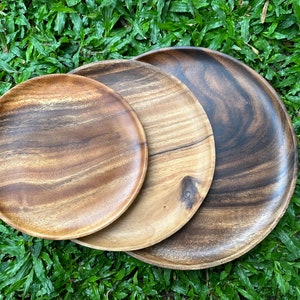 Acacia Wood Round Plate | Round Plate | Wood Plate | Wooden Plates ...