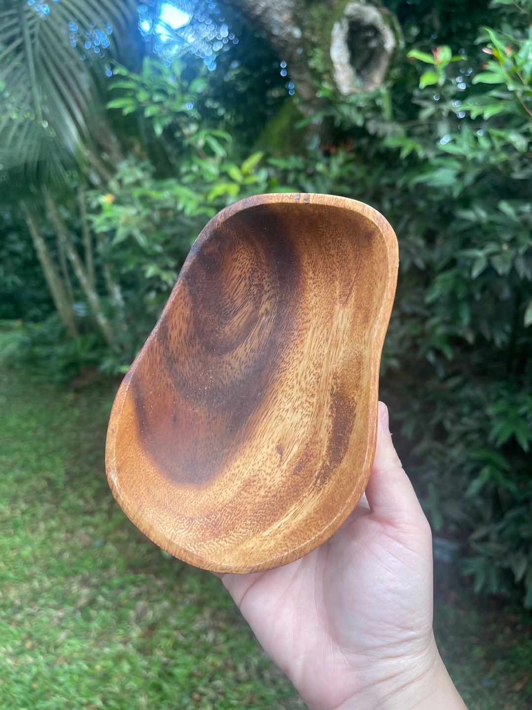 Acacia Wood Abstract Bowl | Avocado Shaped Bowl | Wooden Fruit Bowl ...